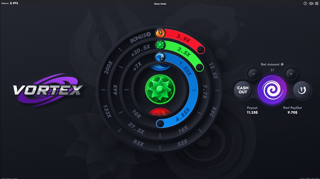 Vortex (Turbo Games) Demo Play Free Casino Game