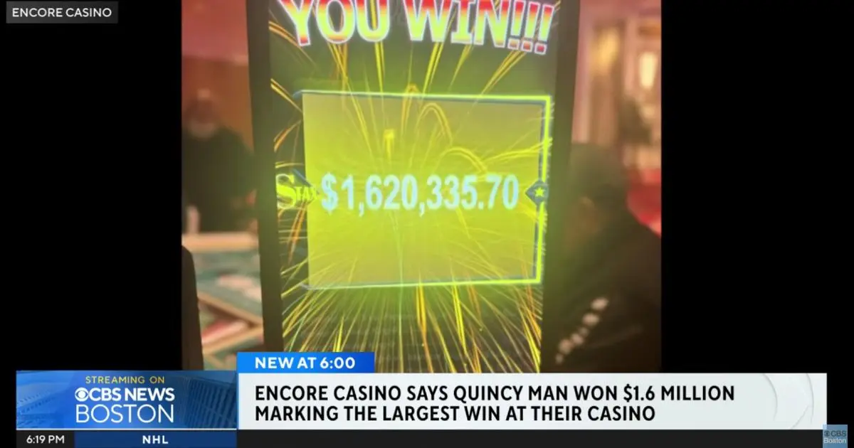 Largest casino jackpot in Massachusetts history won at Encore Boston