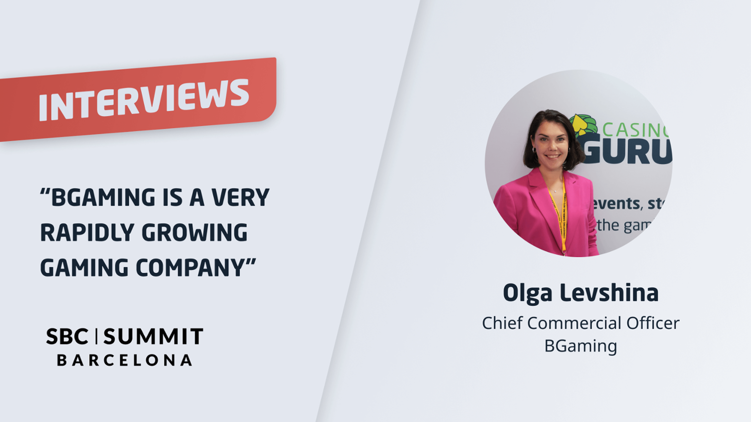 Olga Levshina: "BGaming is a very rapidly growing gaming company"